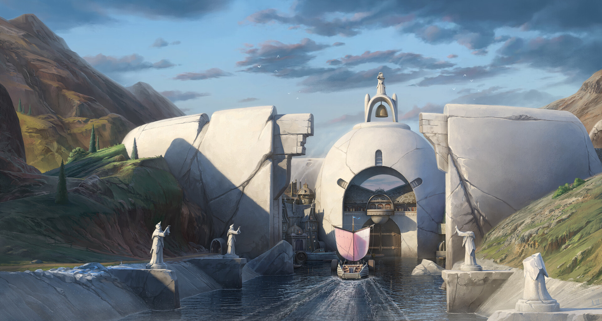 ArtStation - Fantasy port town