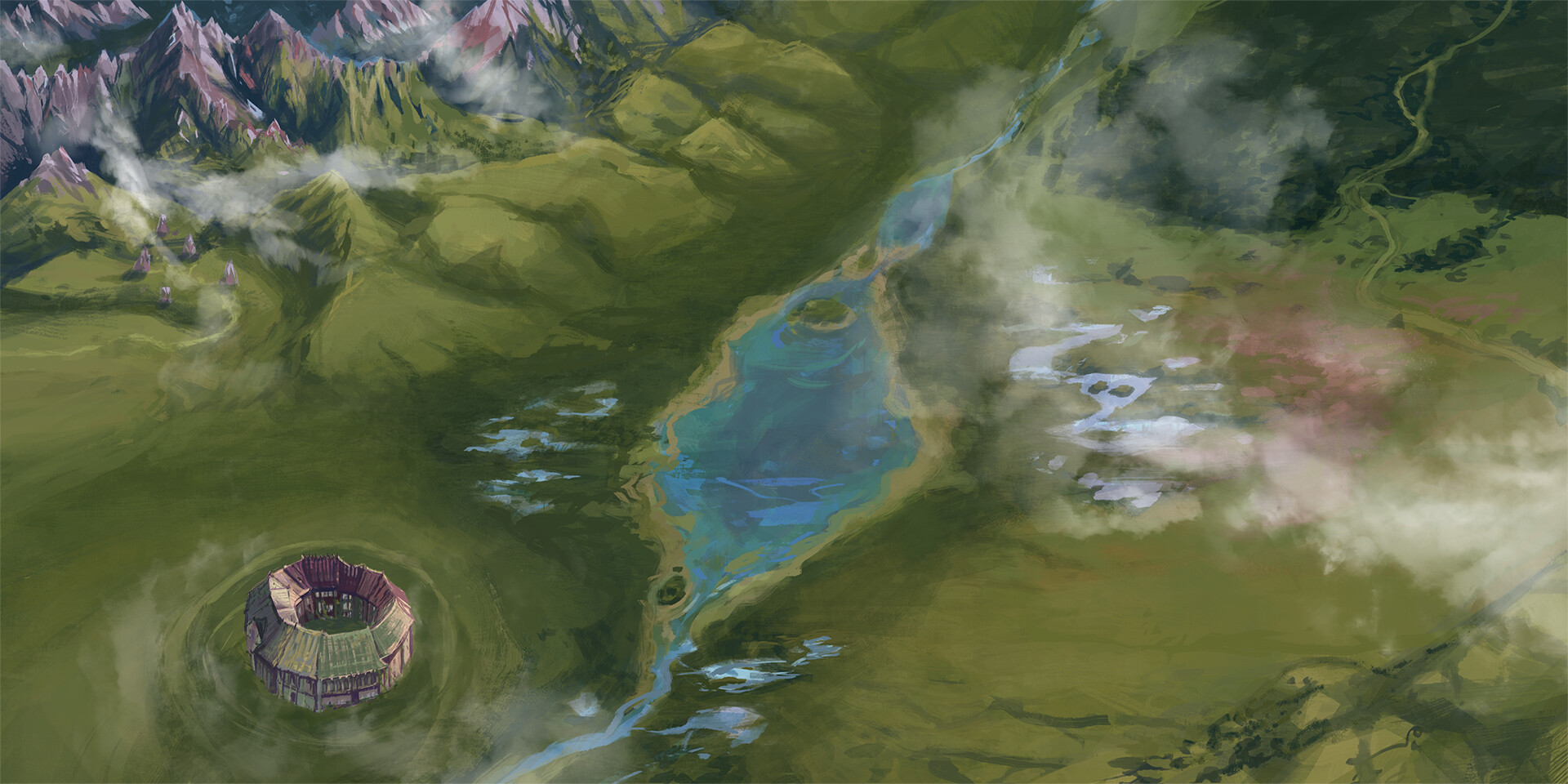 ArtStation - a painted fantasy map