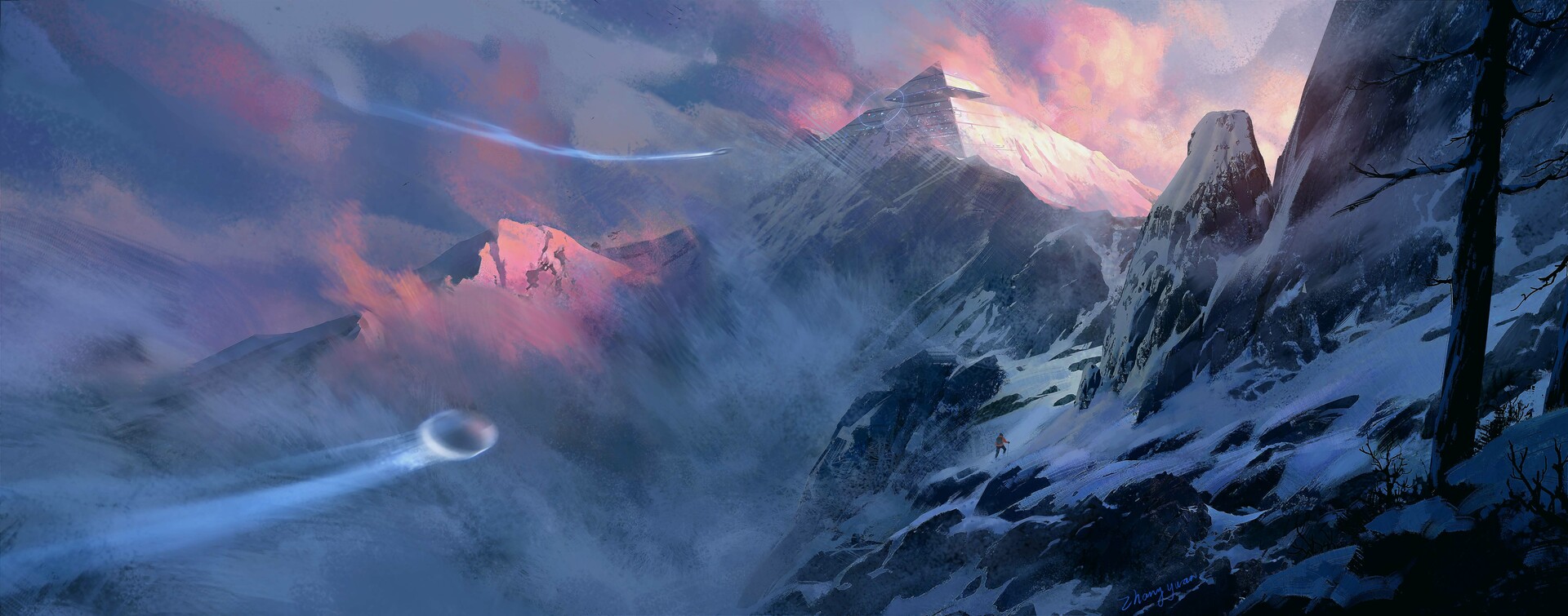 ArtStation - 隐藏在雪山中的外星基地（An alien base hidden in the snow mountain