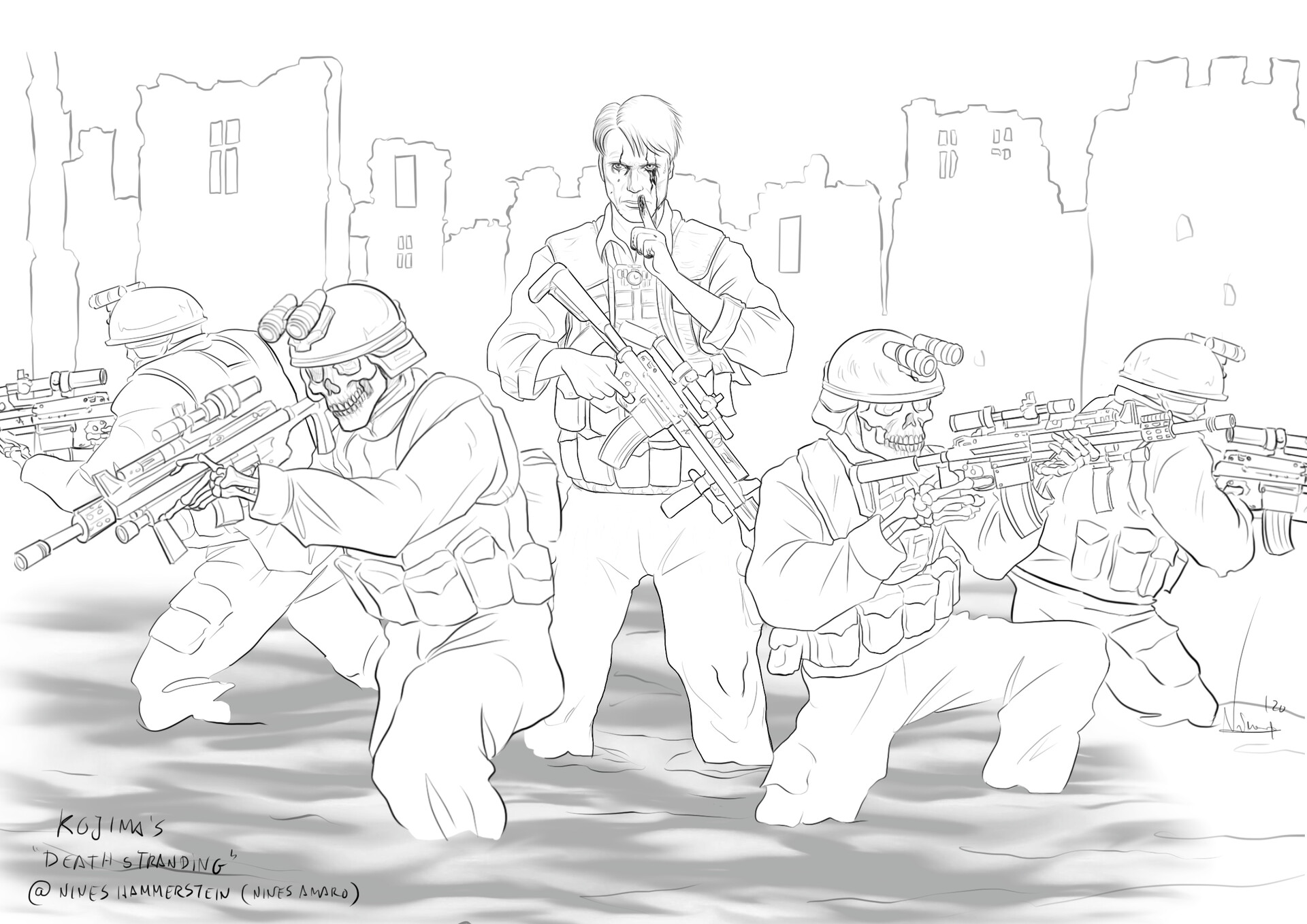 death stranding coloring pages