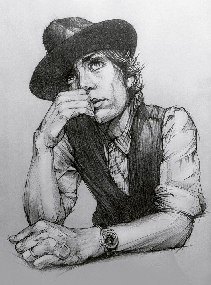 ArtStation - pencil drawing portrait Toh-Yasu藤保 #049