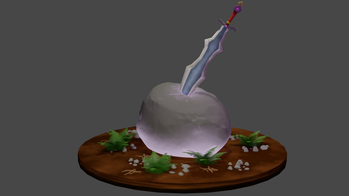 Alkis Tag. - Low poly magic sword.