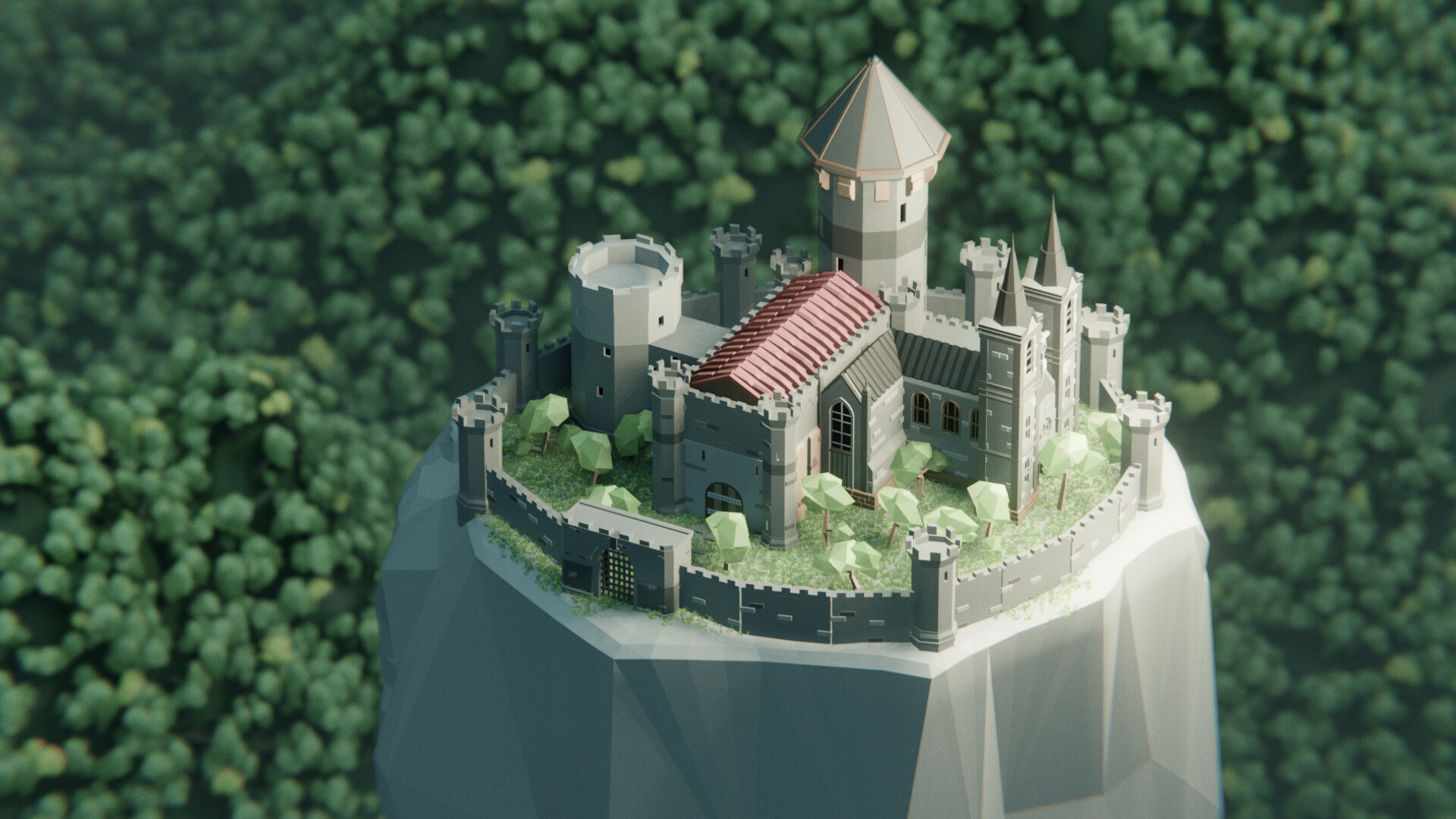 ArtStation - Low poly castle thing