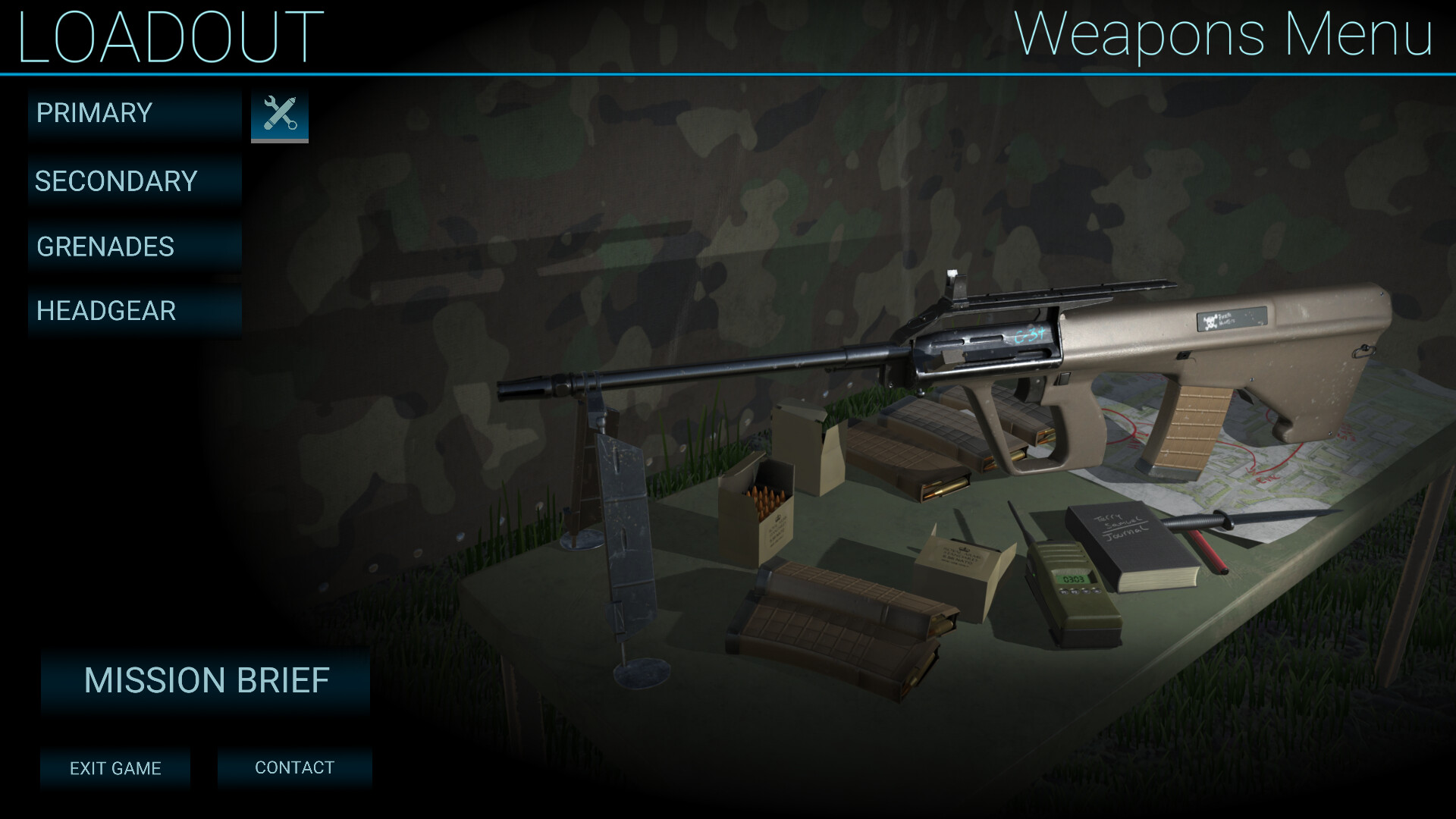 Cameron Torrie - Weapons Menu Final Major Project Year 3