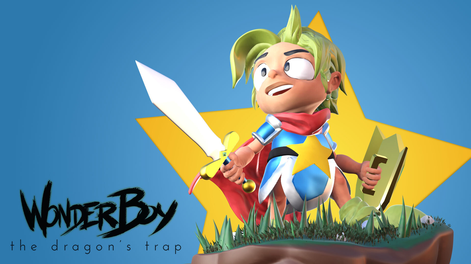 ArtStation - WonderBoy the dragon's trap fan remake - Wonderboy Statue