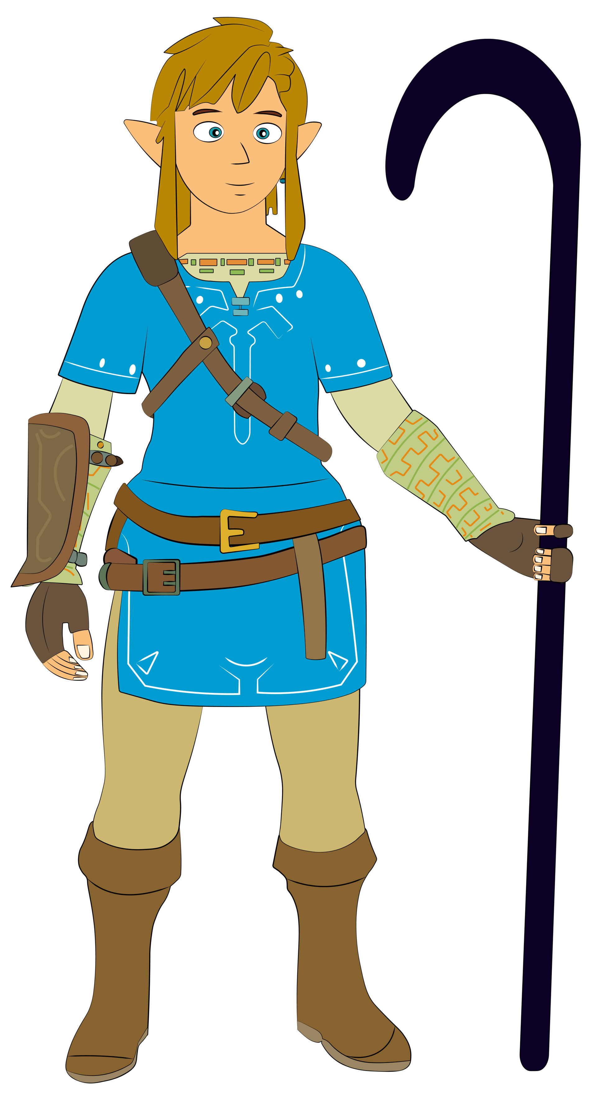 Delia Wright - Link Holding a Crook Rod