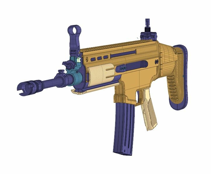 how to draw fortnite scar