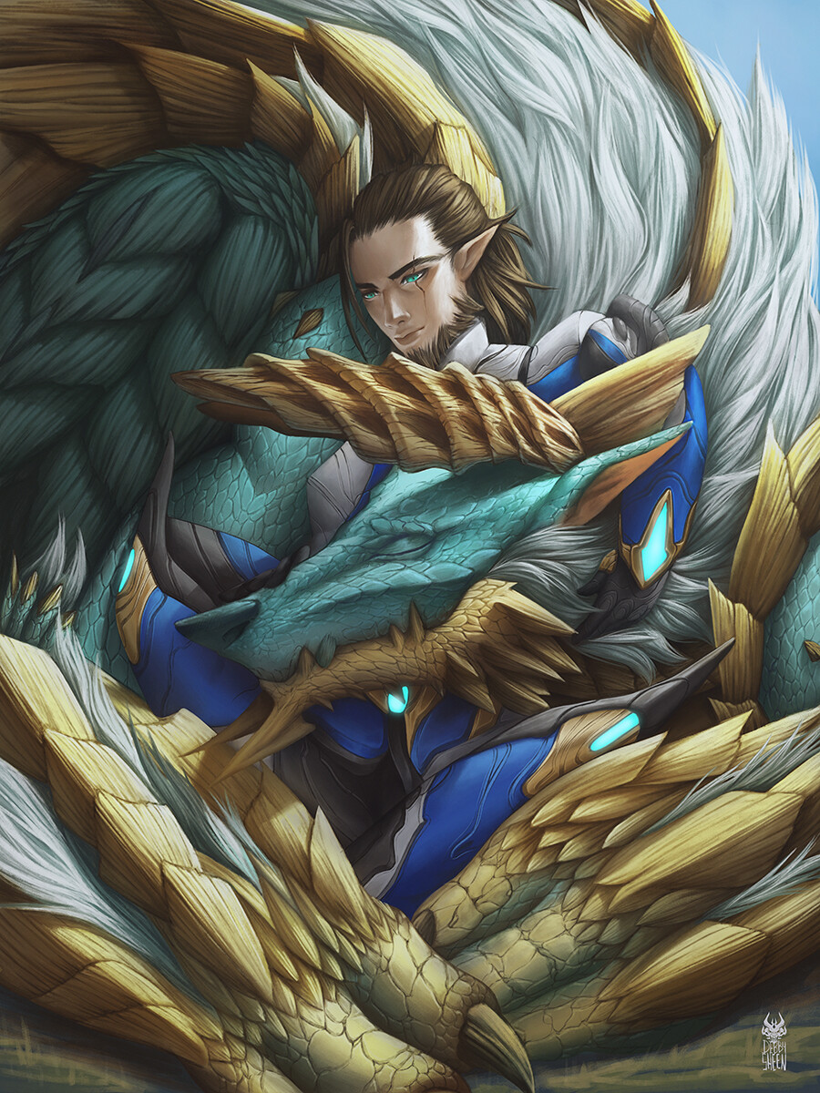 Debby Illanes - Human Frost & Zinogre / Commission
