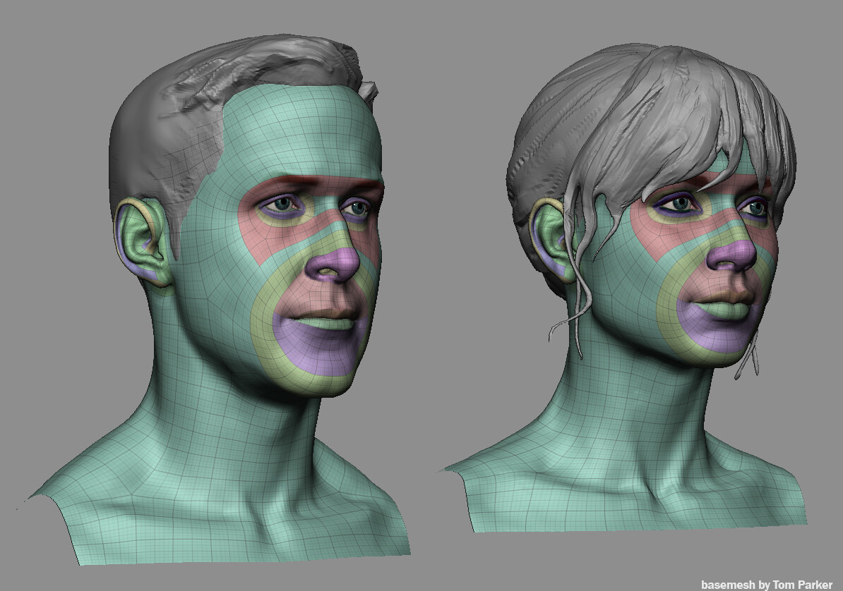 Tom Parker - Facial Topology mini tutorial