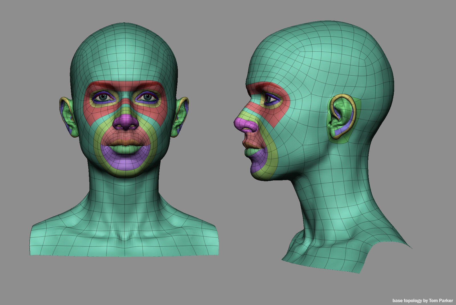 Tom Parker - Facial Topology mini tutorial