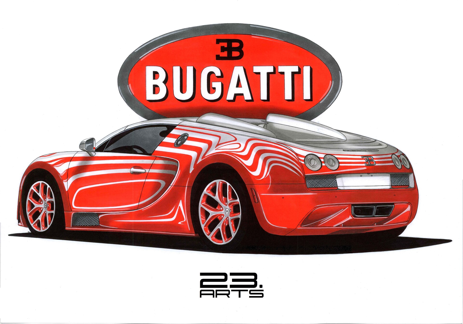 Bugatti Veyron Drawing