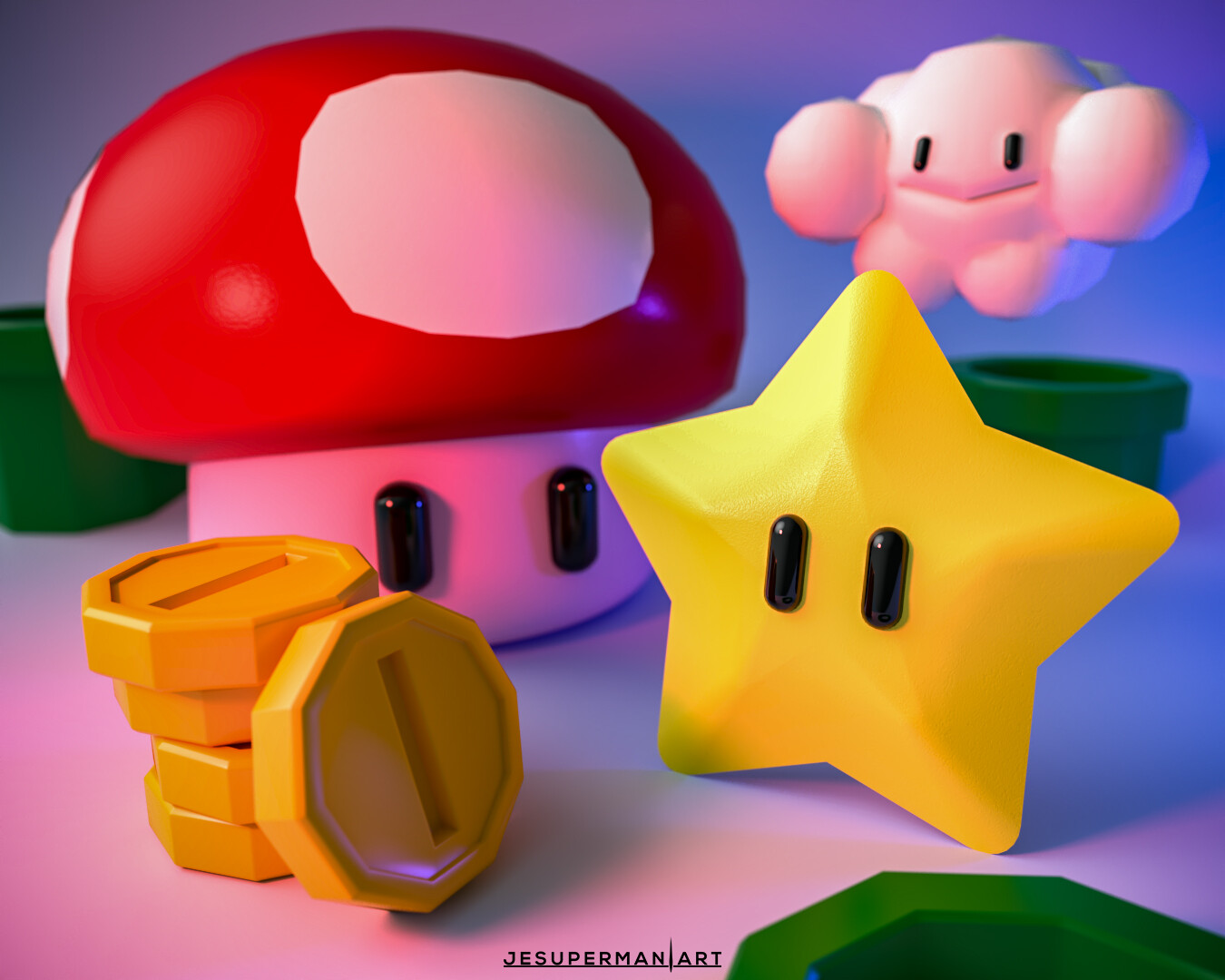 ArtStation - Super Mario Bros Back Stage