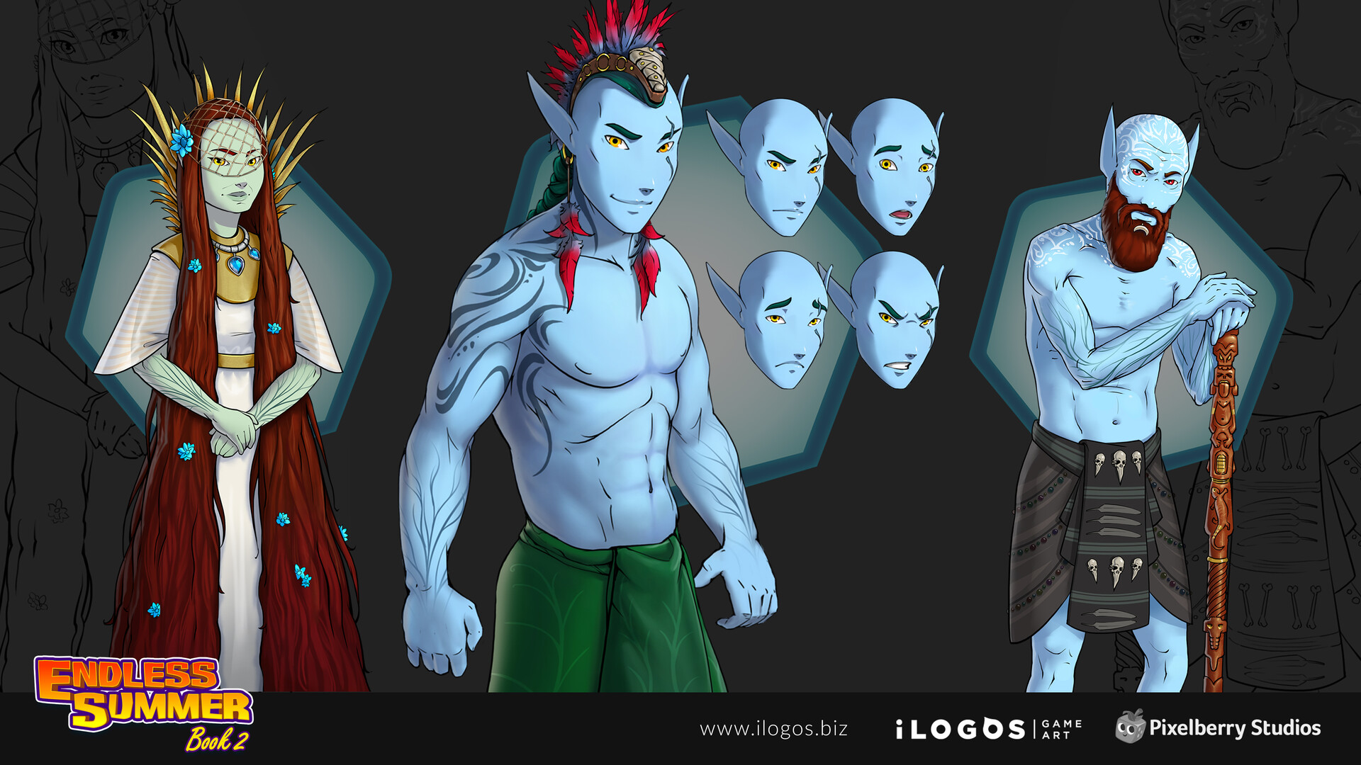 iLogos Game Studios - Endless Summer characters art