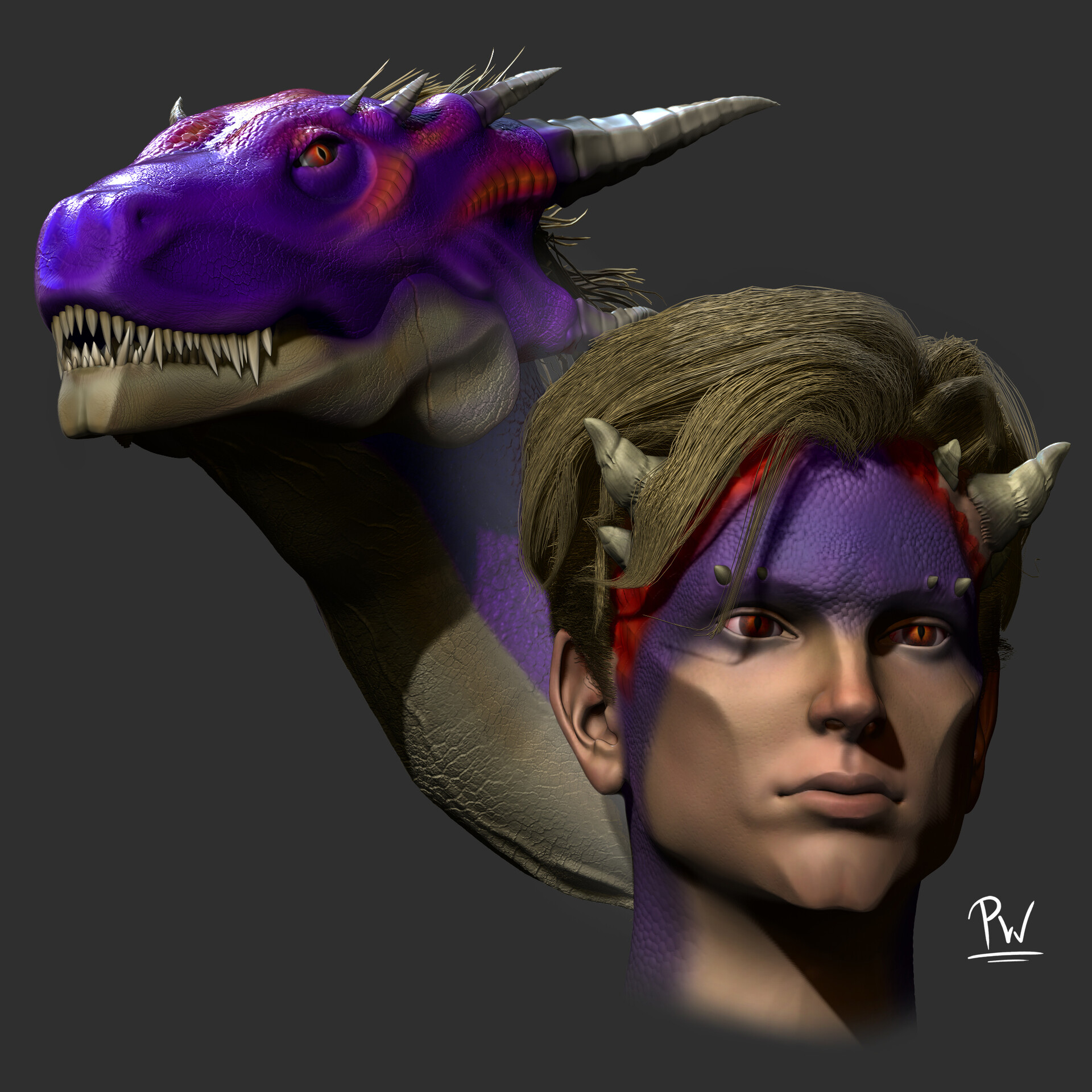 ArtStation - MAN & DRAGON