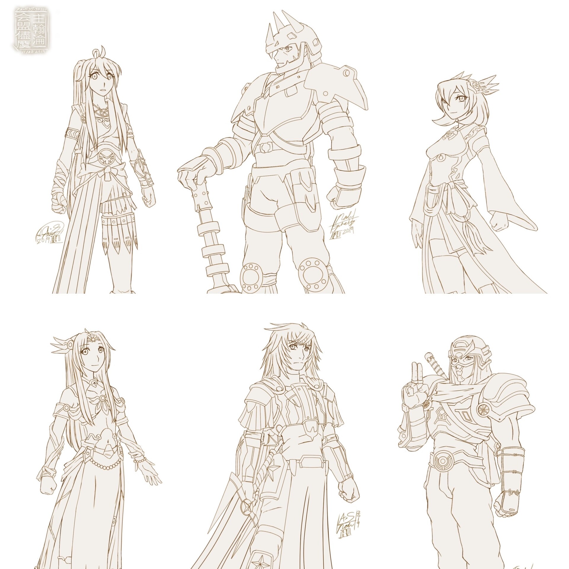 ArtStation - Gijinka Pokemon (2016) Heroes Gen III *Lineart