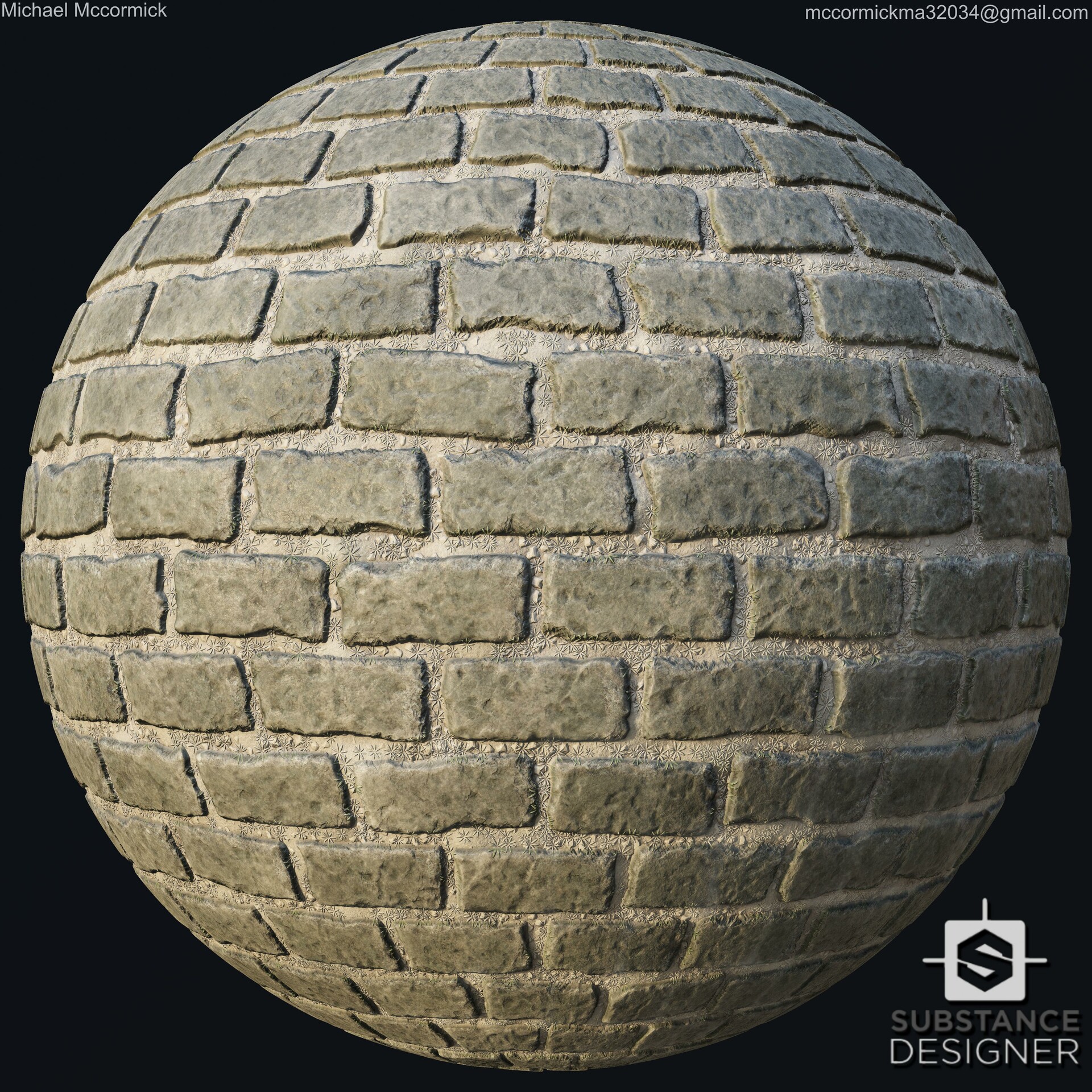 ArtStation - Frosted cobblestone path