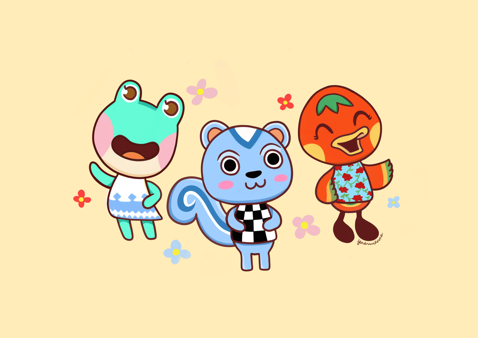 Martina Kokoška Jendruchová - Animal Crossing fan art