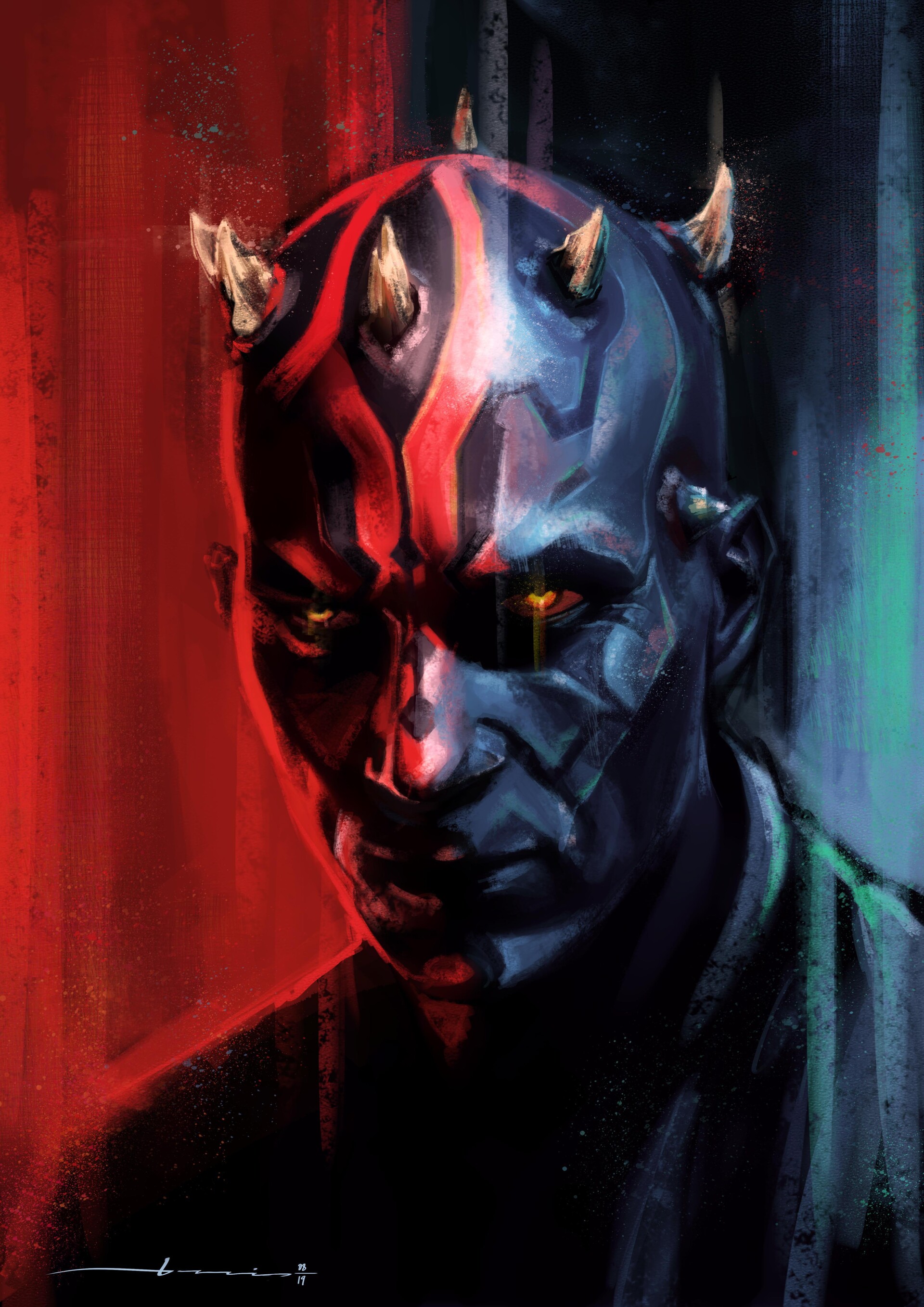 ArtStation - Darth Maul (digital painting)