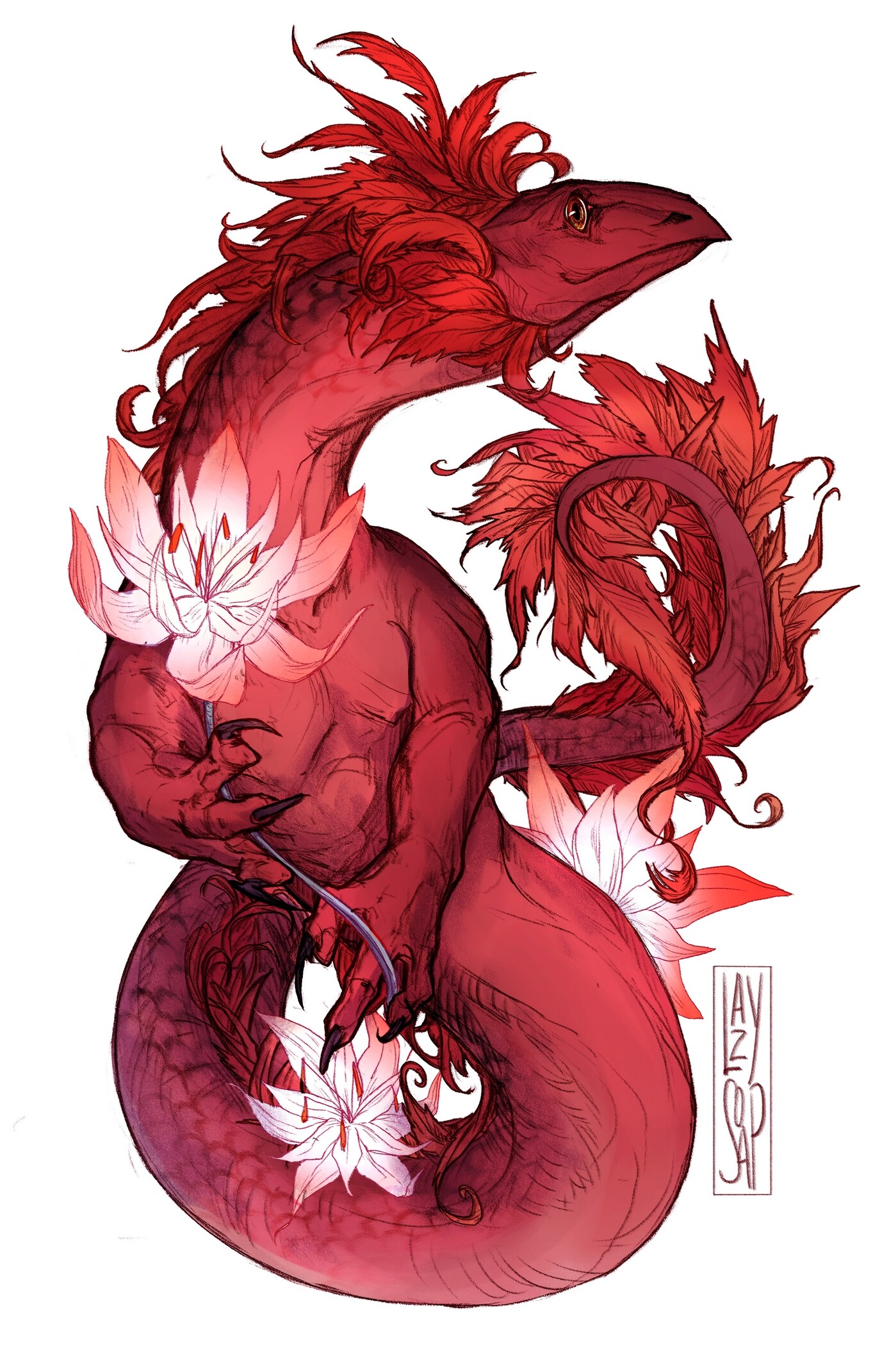 ArtStation - Flower Dragon