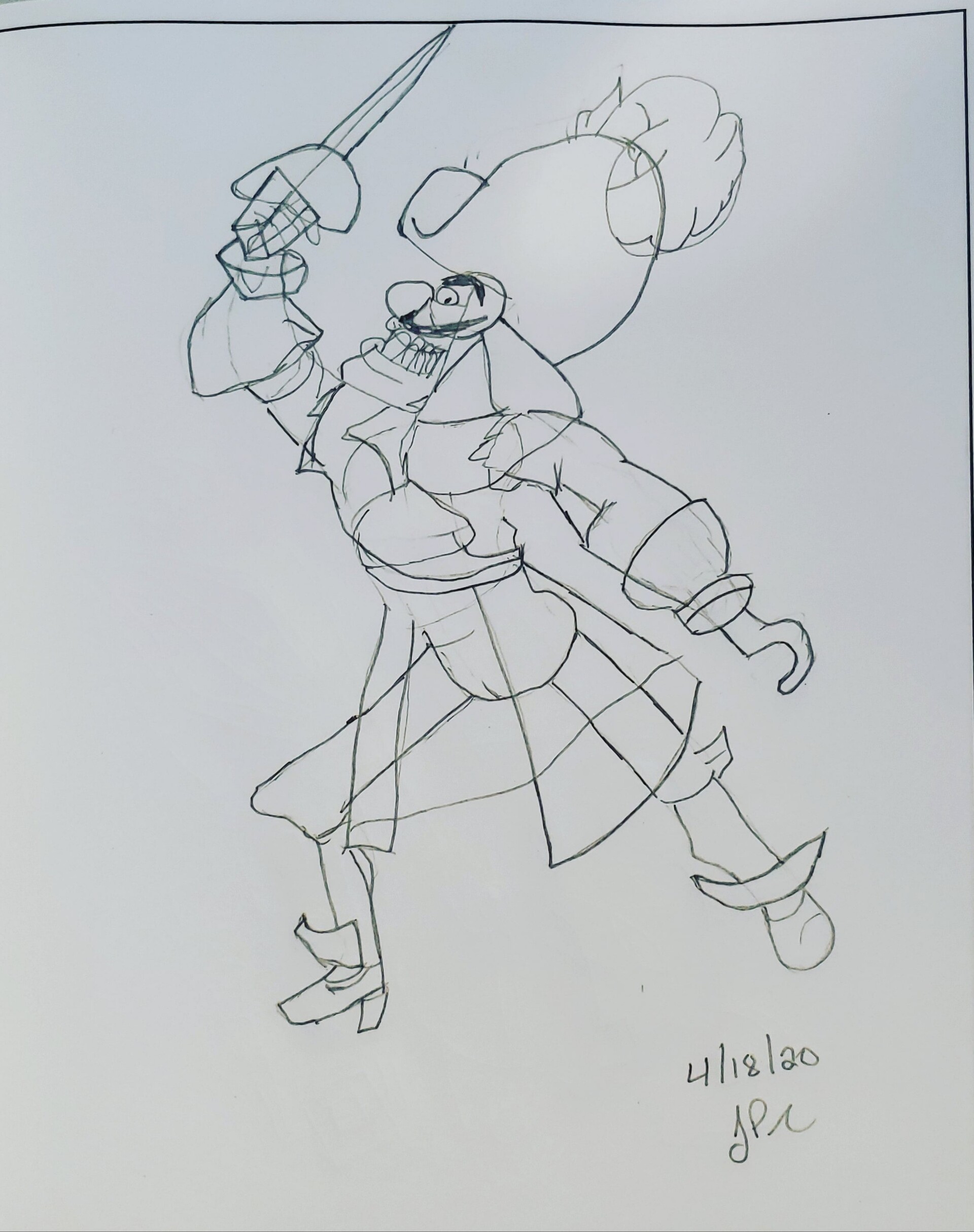 ArtStation - Today's sketch Captain Hook b4 adding color