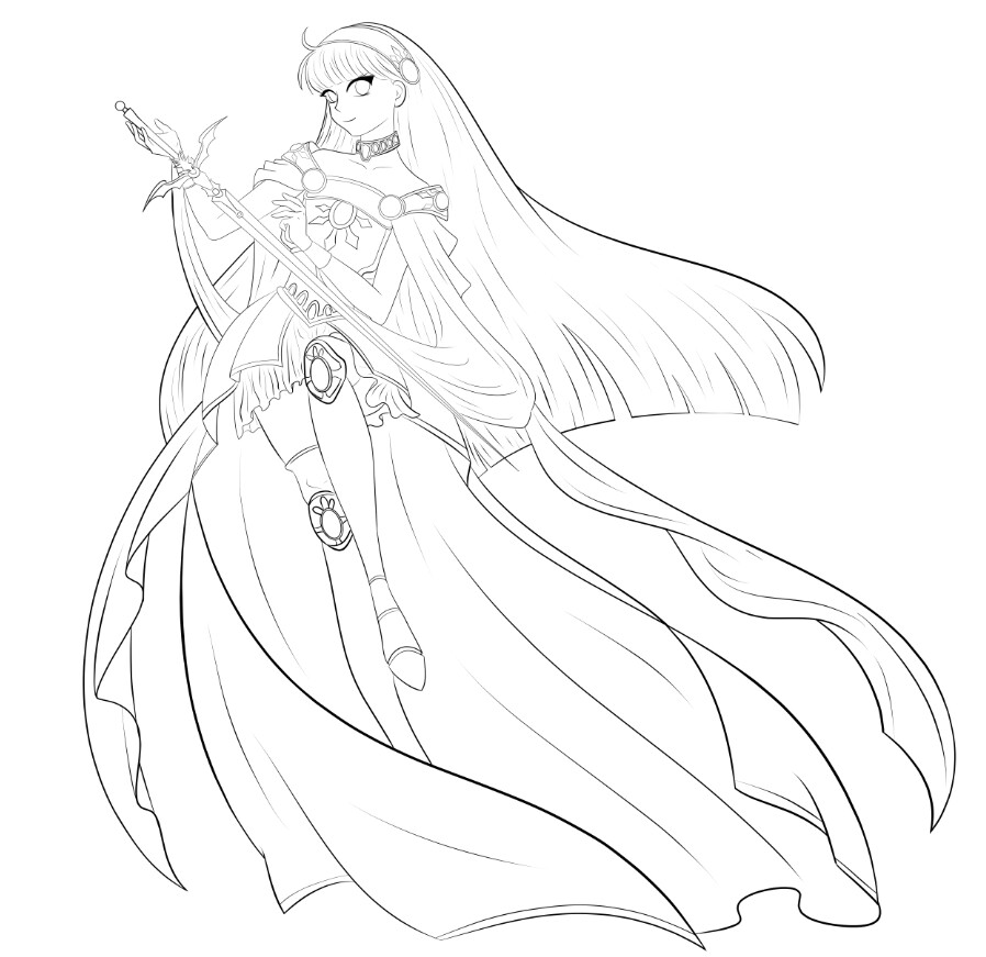 queen serenity coloring page