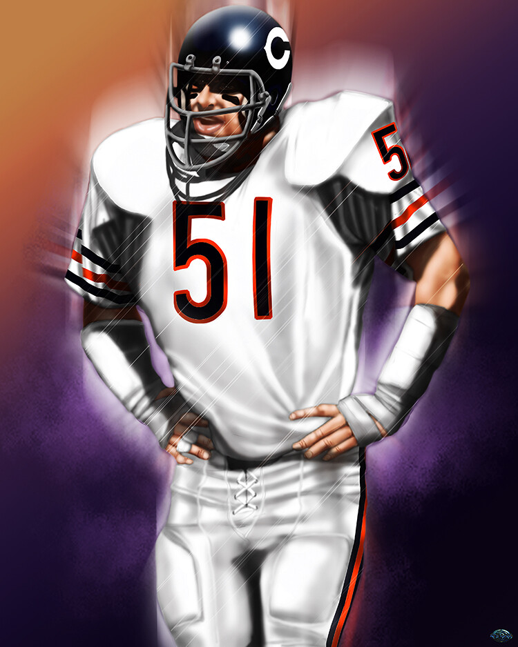 ArtStation - Dick Butkus Painting