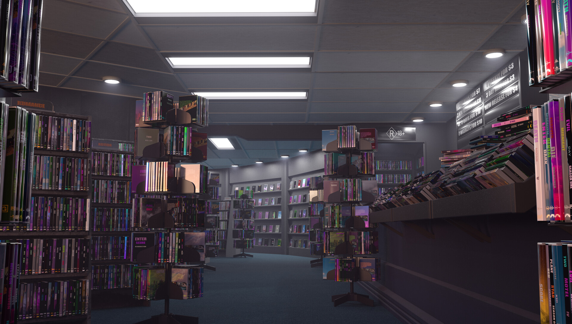 ArtStation - Procedural Video Store Nostalgia