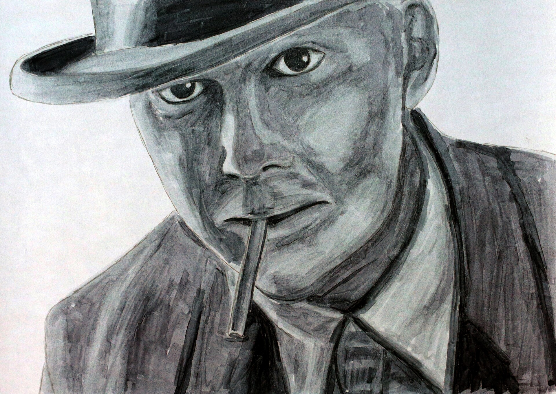 ArtStation - Gangster smoking