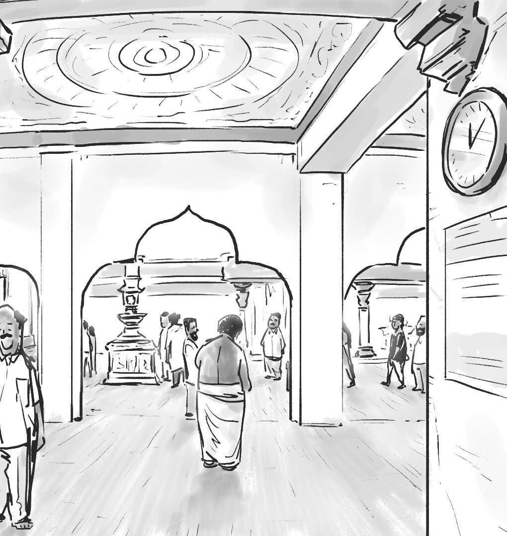 Sri Mariamman Temple Drawing