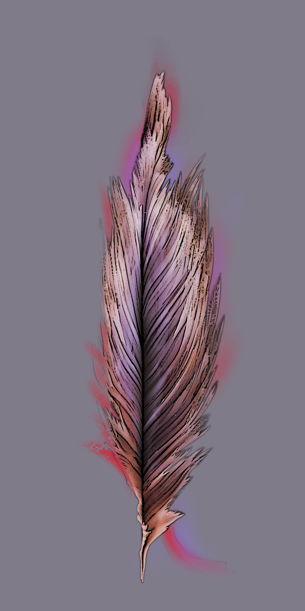 Cardinal Feather Tattoo