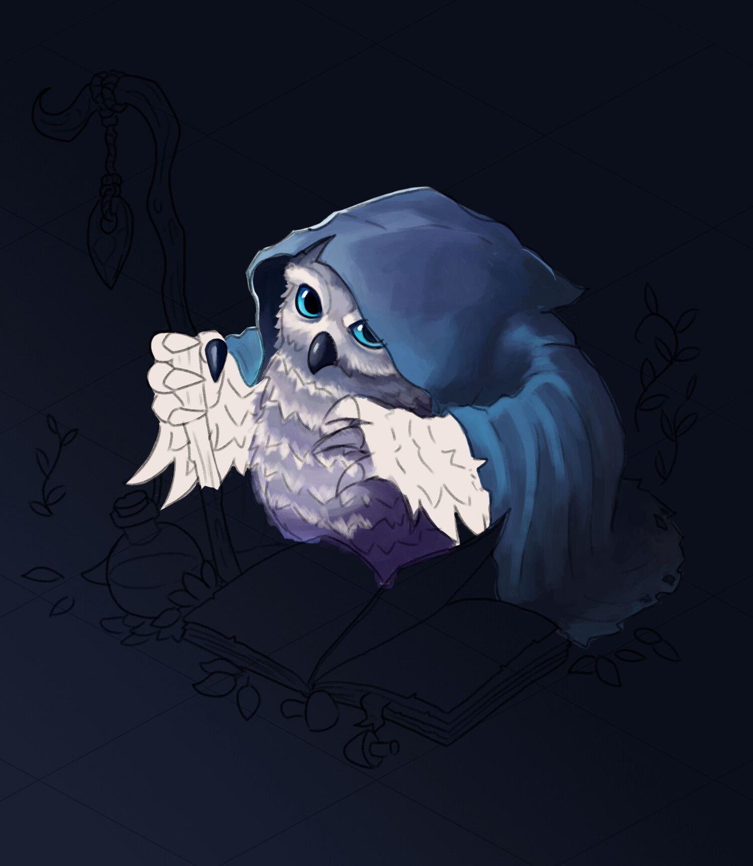 Blade Blackwood - Owl Shaman (Sephiroth Art Challenge)