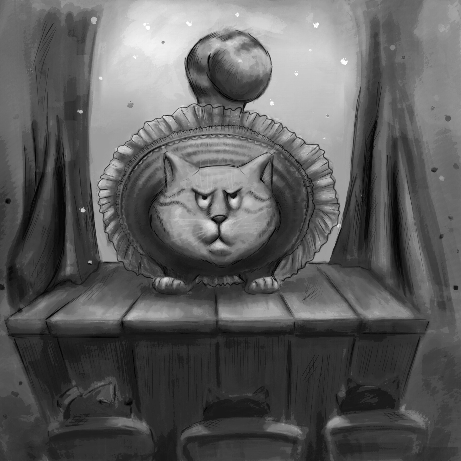 ArtStation - Grumpy ballerine cat