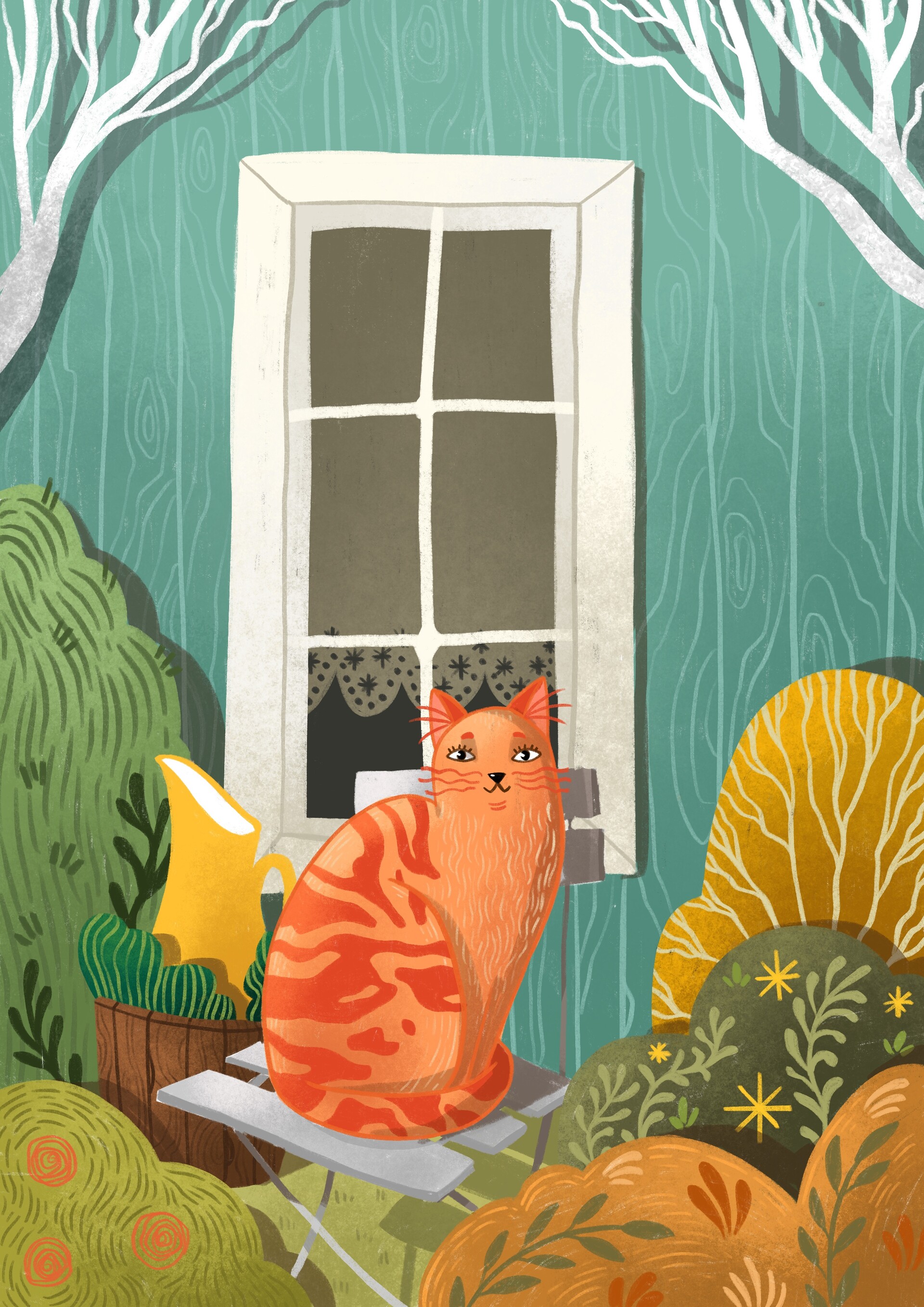 ArtStation - Autumn cat