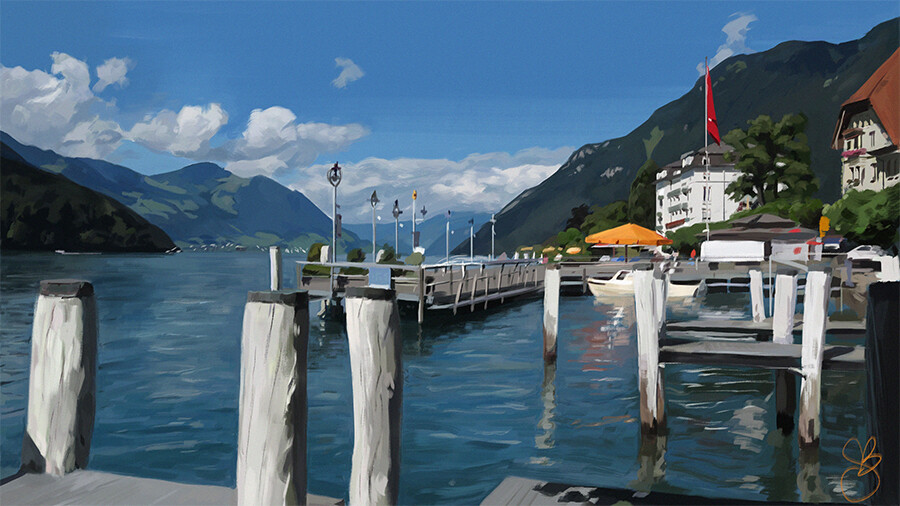 ArtStation - Dock Scene