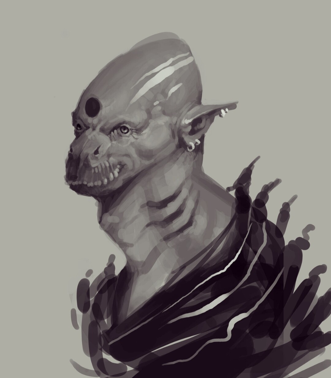 ArtStation - Orc monk battle man?