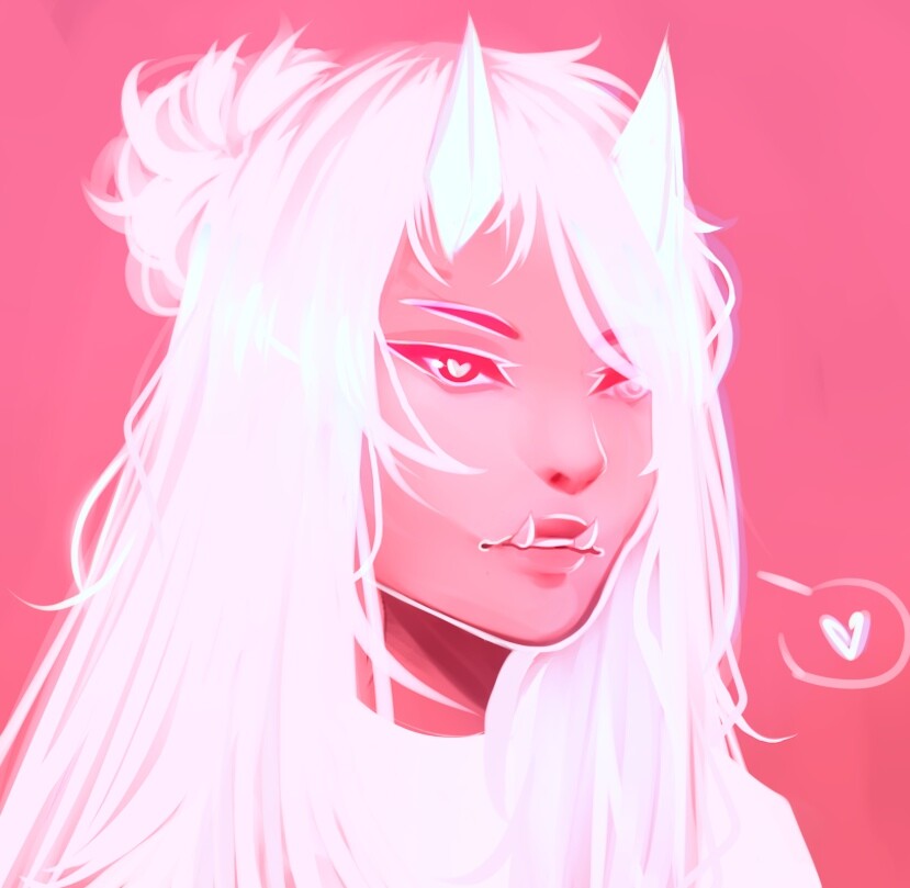 ArtStation - Pink Oni Sketch