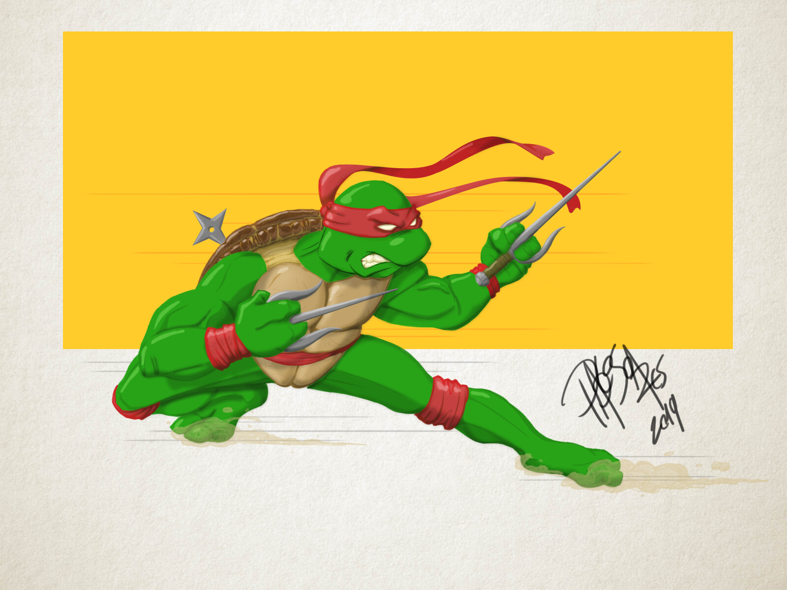 Raphael Ninja Turtle Drawing