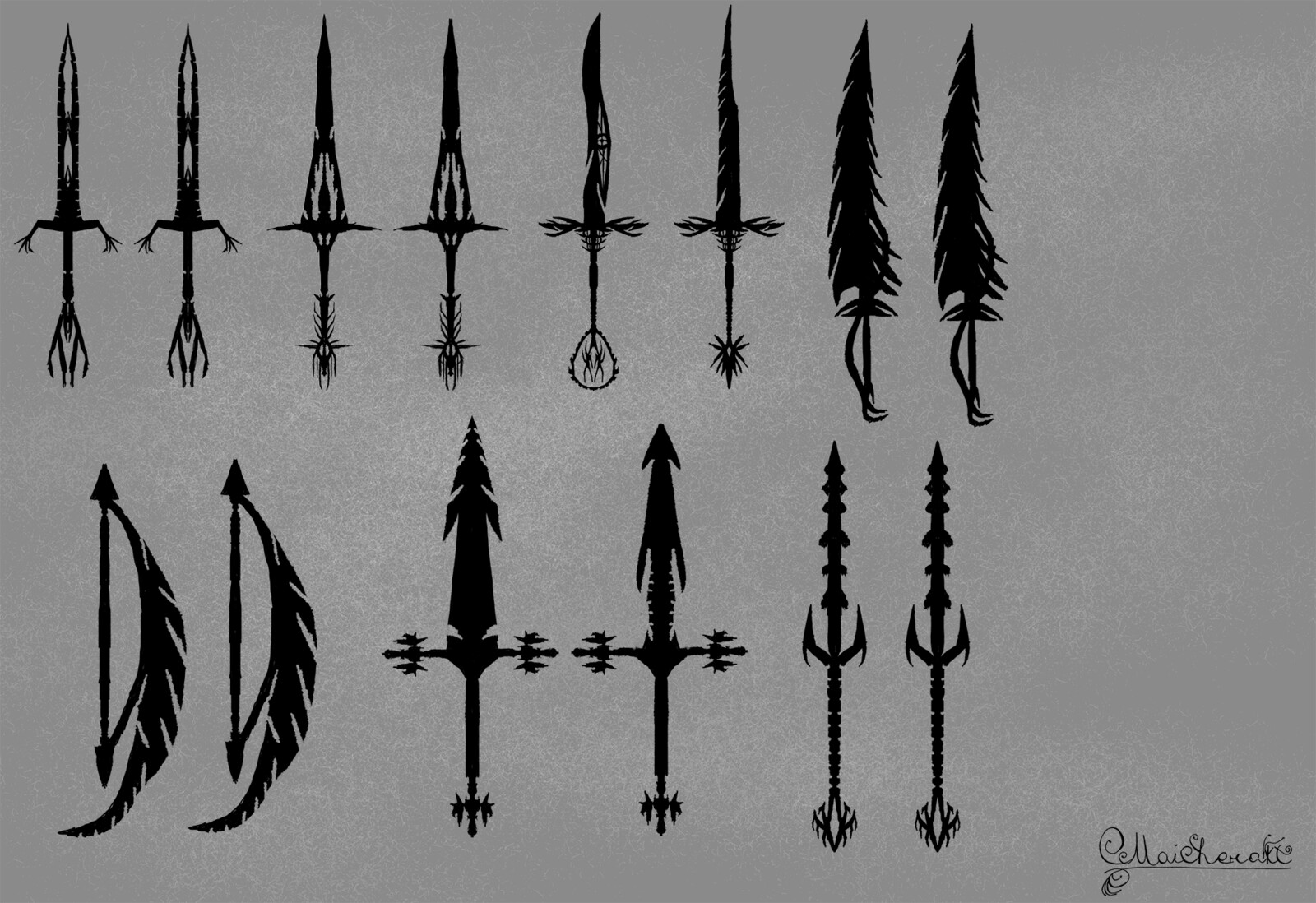 Michele D'Agostino - Set of Double Sword - Concept art