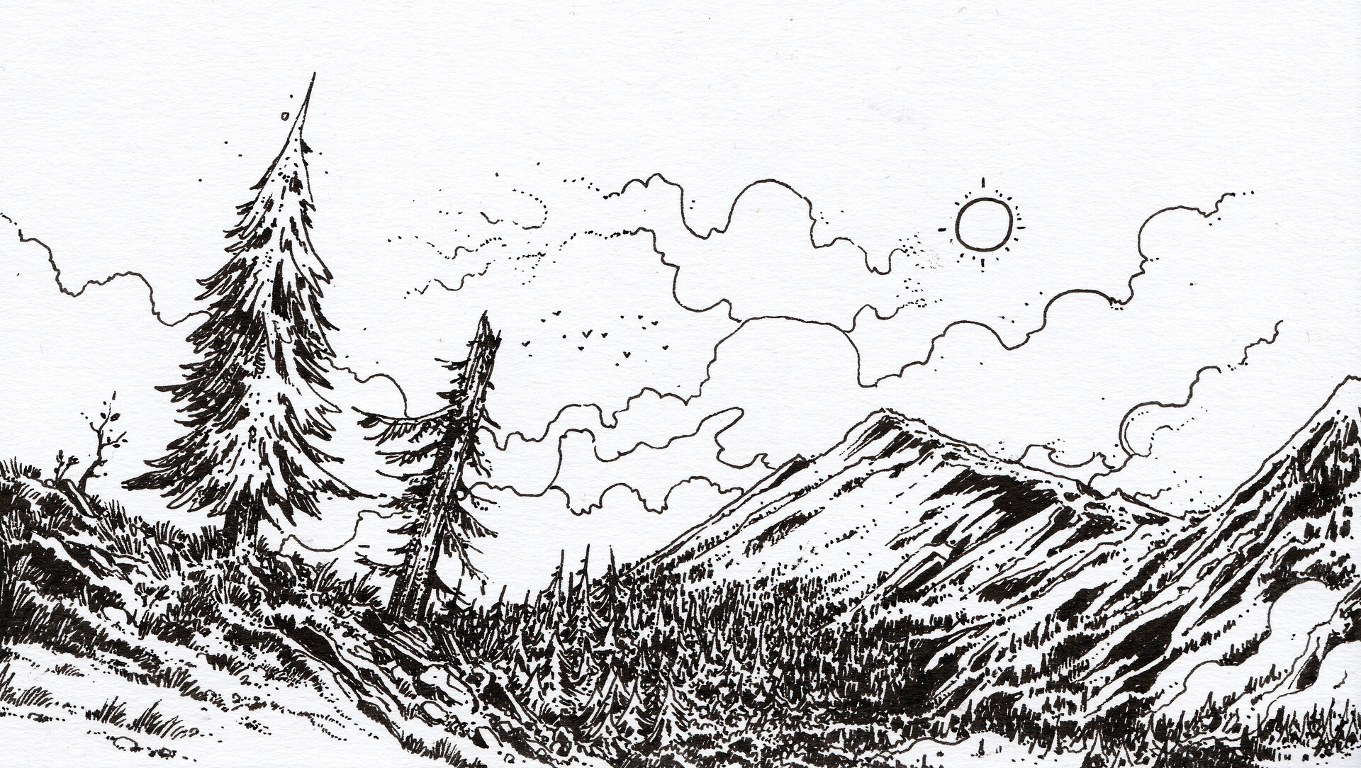 ArtStation - Pine Tree Mountains