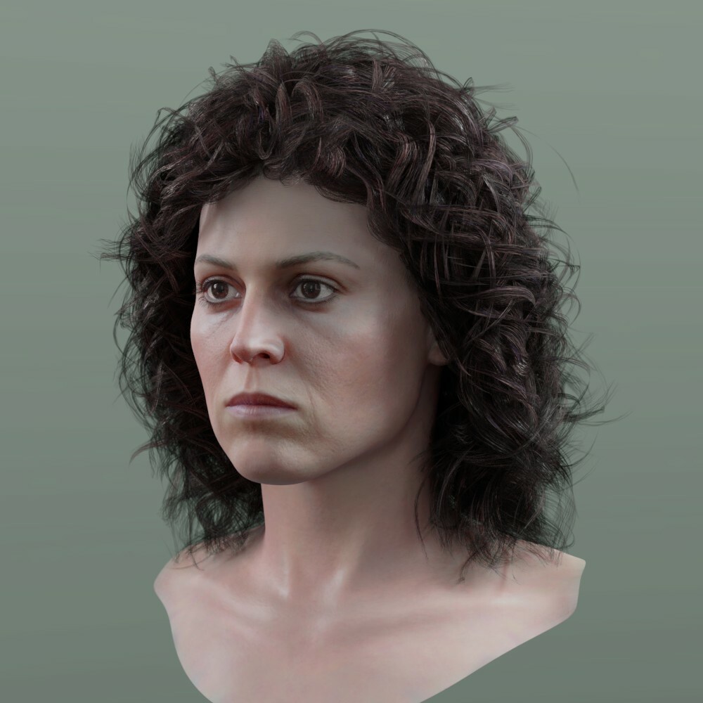 Stephan Plotnicov - 3d model Sigourney Weaver Ellen Ripley