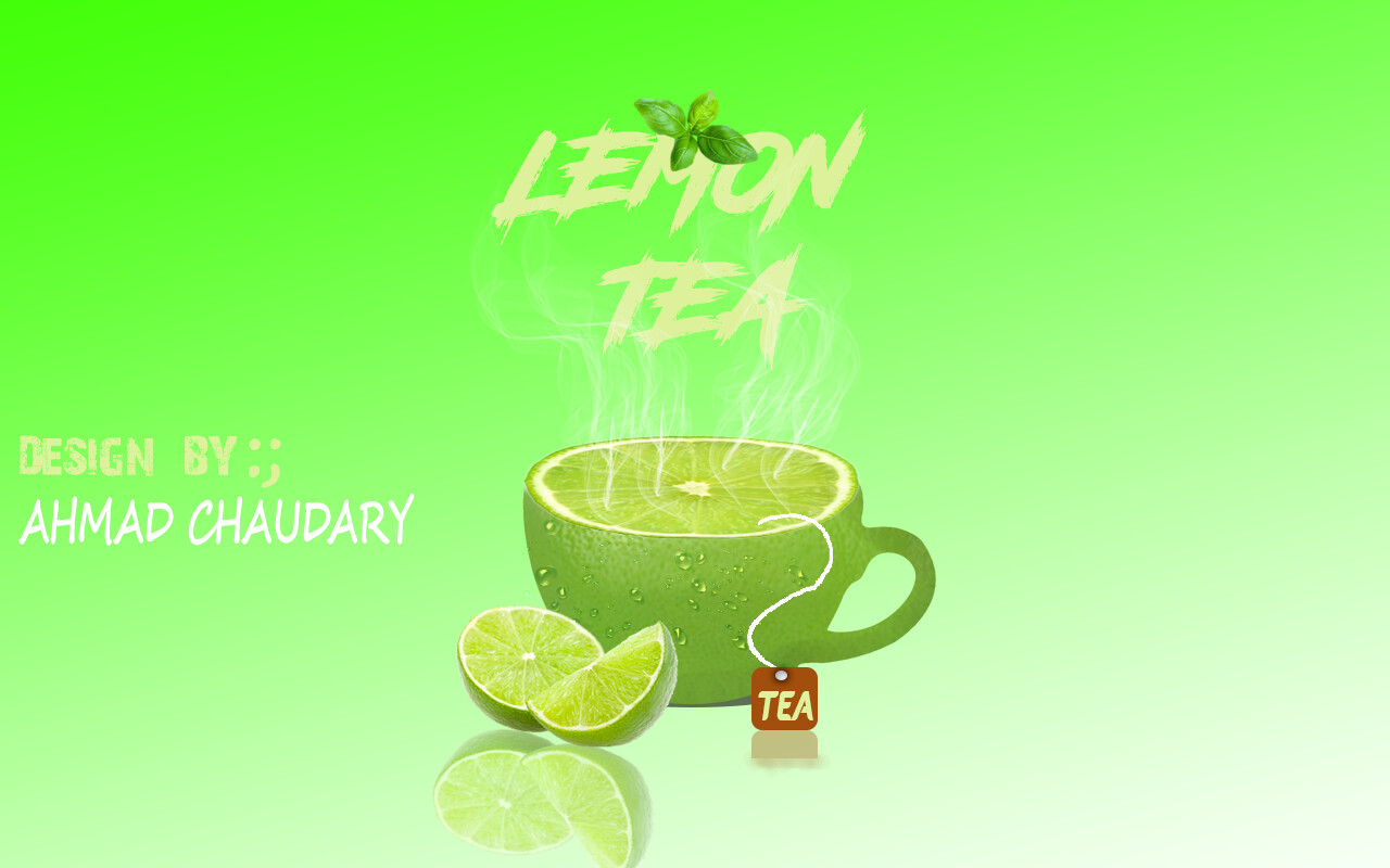 ArtStation - A poster of lemon tea
