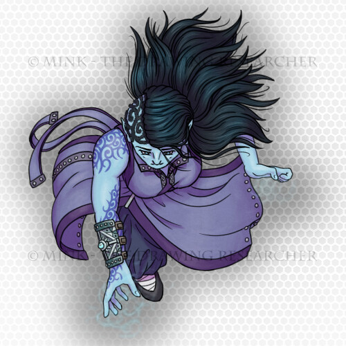 ArtStation - Air Genasi Monk - DnD Tabletop Token