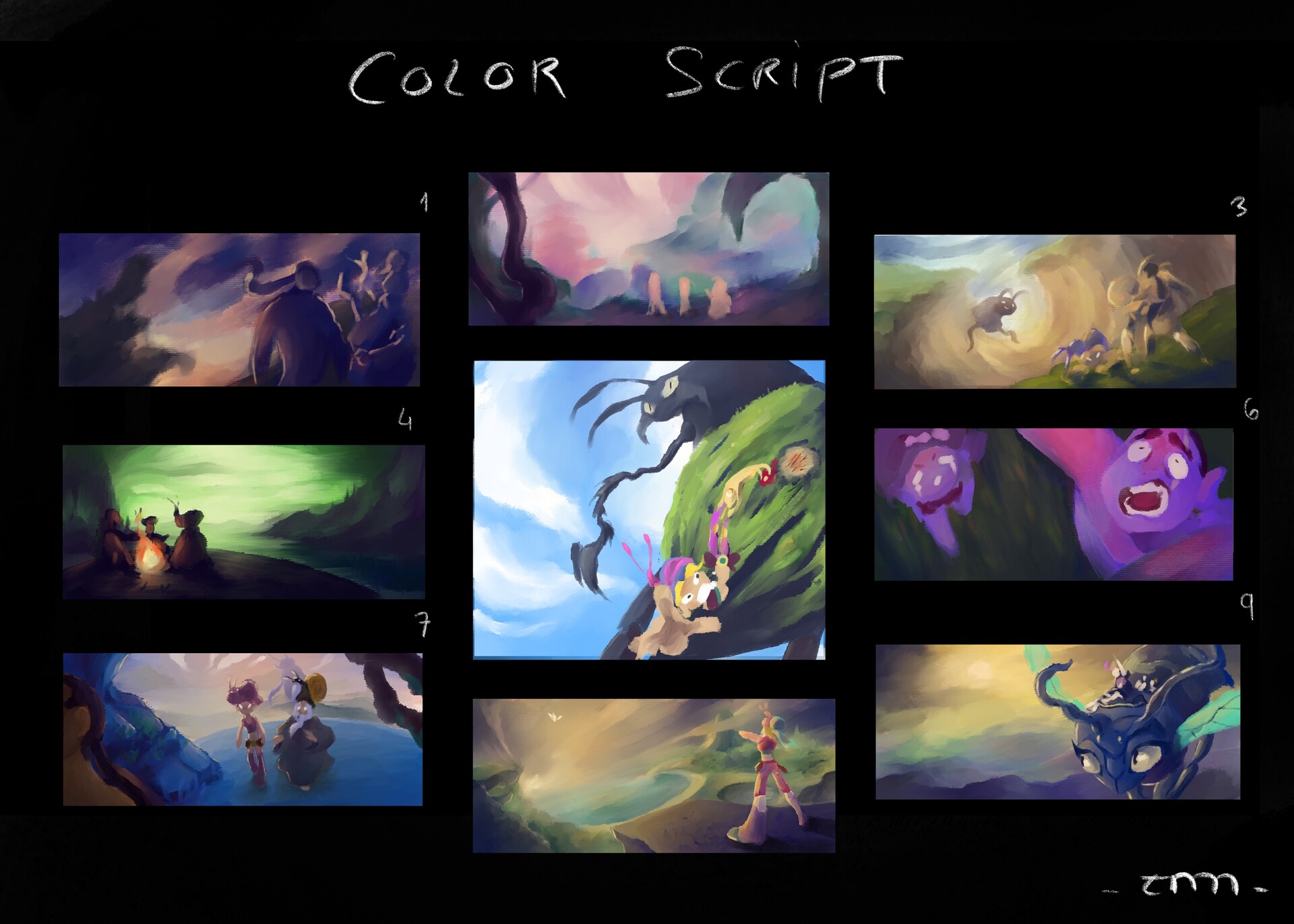 Tania Mayer - Storyboard and Color Script