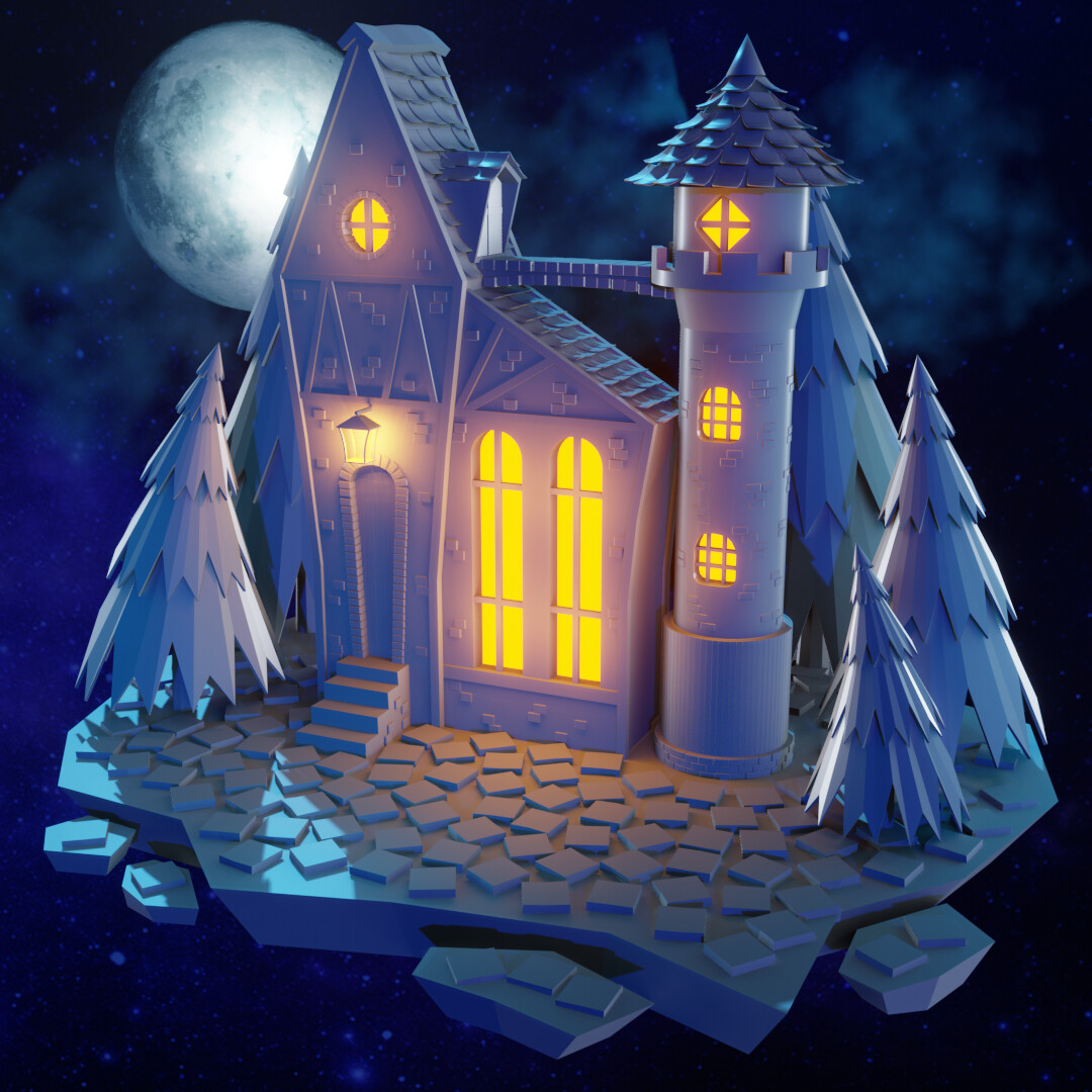 ArtStation - Moon castle.