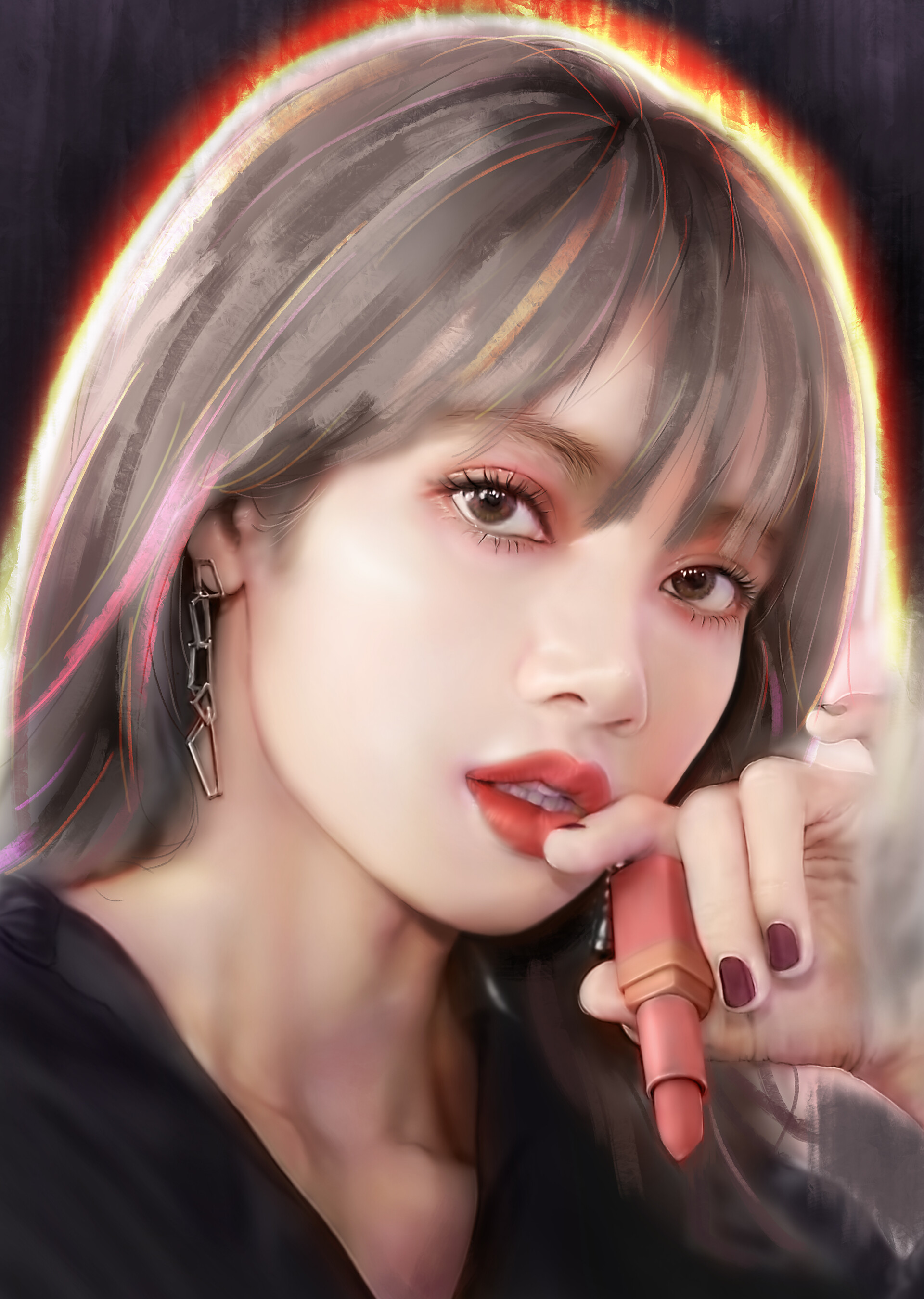 ArtStation - BLACKPINK-LISA painting