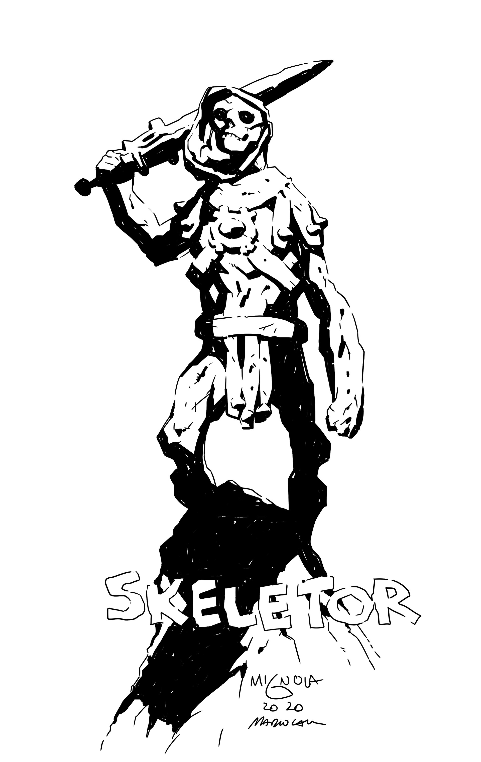 Mario Cau - Inking Samples - Mike Mignola