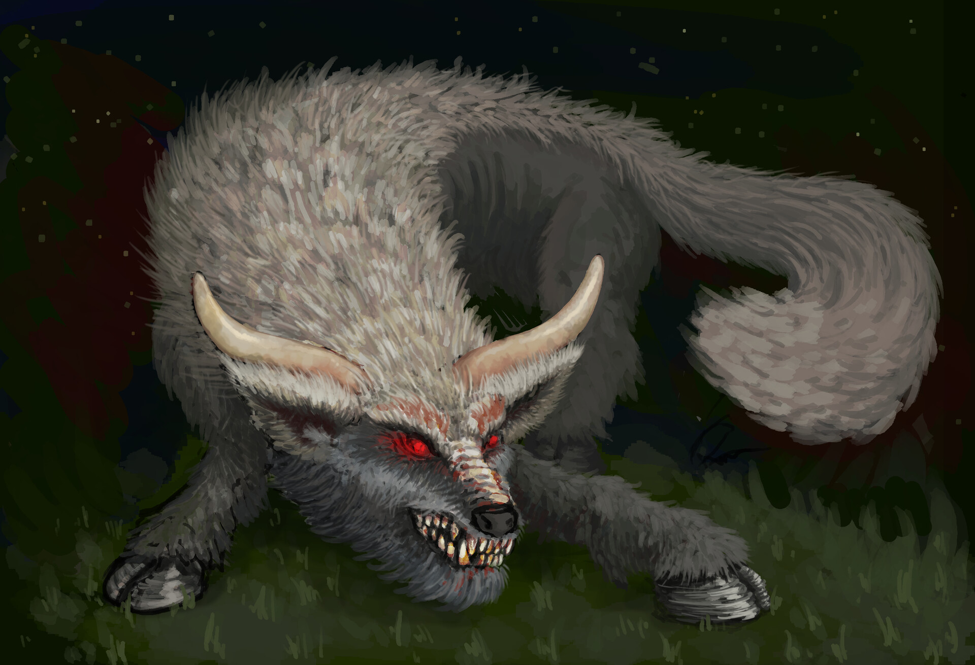 ArtStation - DnD wolfen spirit