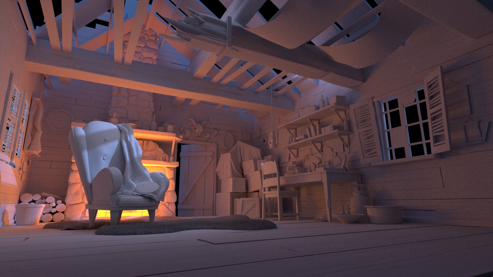 Yahor Palishchuk - Cabine Renderman Scene