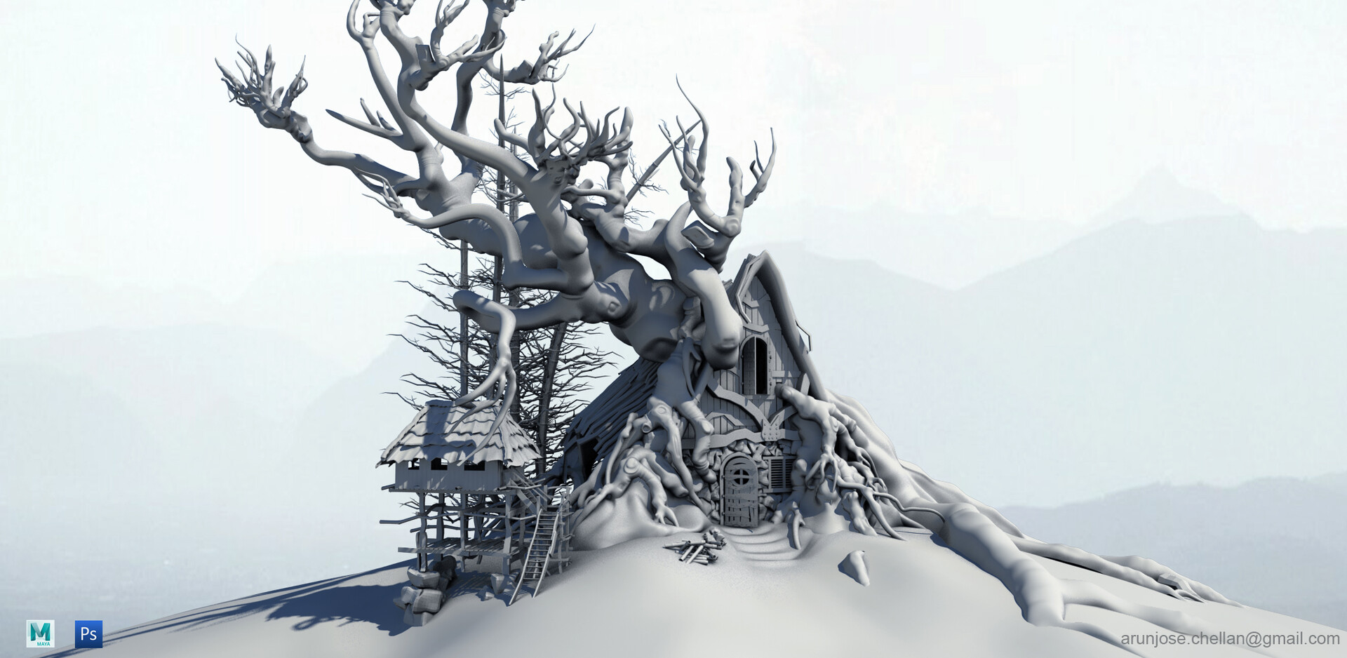 ArtStation - Fantasy Home Tree