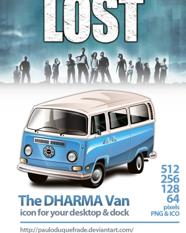 ArtStation - Vector Illustration The Dharma Van from LOST TV Series